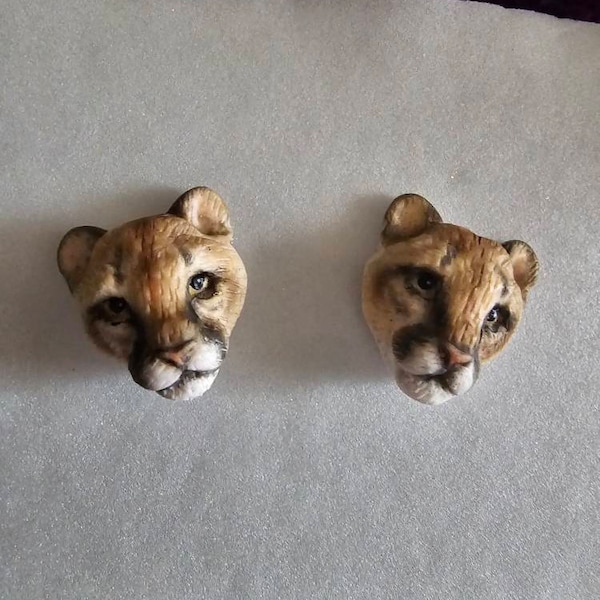 Ferret Handcrafted Polymer Clay Stud Earrings, Fimo Ferret Forest Wild ...