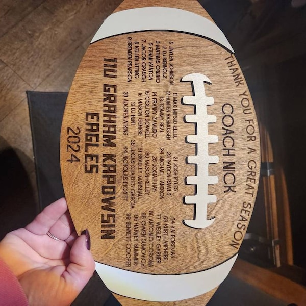Football Coach Gift, Team Plaque, Thanks for A Great Coaches Gift ...