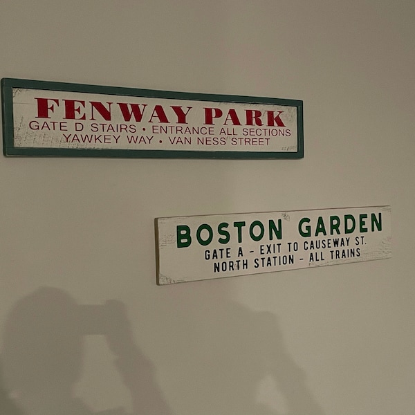 Large Boston Garden Rustic Wood Sign - Etsy
