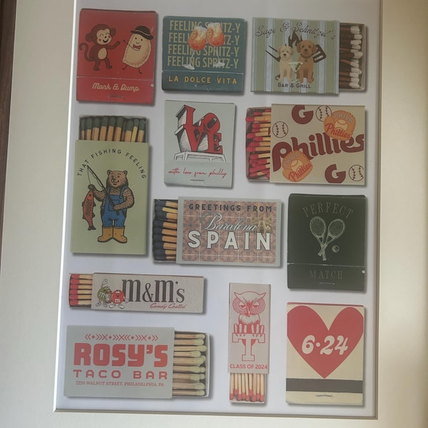 CUSTOM MATCHBOOK ART | Personalized Digital Matchbox Gift | Large ...