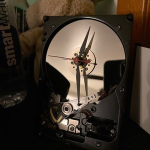 Hard Drive Clock, Computer, PC, Industrial, Recycle, Upcycle, Reuse ...