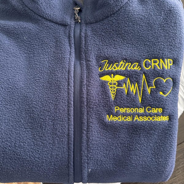 Custom Embroidered Medical Assistant Jacket, Personalized Mens Value ...