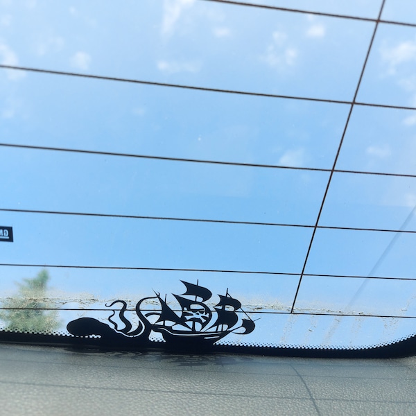 Pirate Ship Kraken Vinyl Decal, Window Bumper Sticker Easter Egg - Etsy