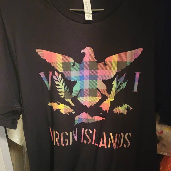 VI Madras Flag T-shirt: Virgin Islands Souvenir Tee - Etsy