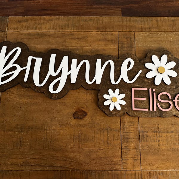 Name Cutouts for Nursery, Wooden Letters, Name Sign, Baby Shower Decor ...