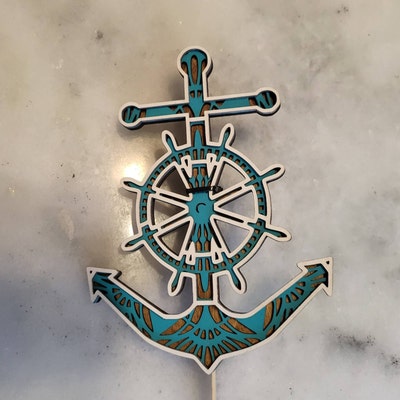 3D Anchor SVG DXF 3D Shadow Box Svg Cruise Svg Layered Mandala Svg ...