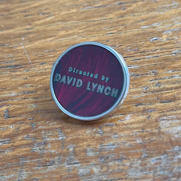 Directed by David Lynch Metal Lapel Pin Badge 25mm (twin Peaks, Dale ...