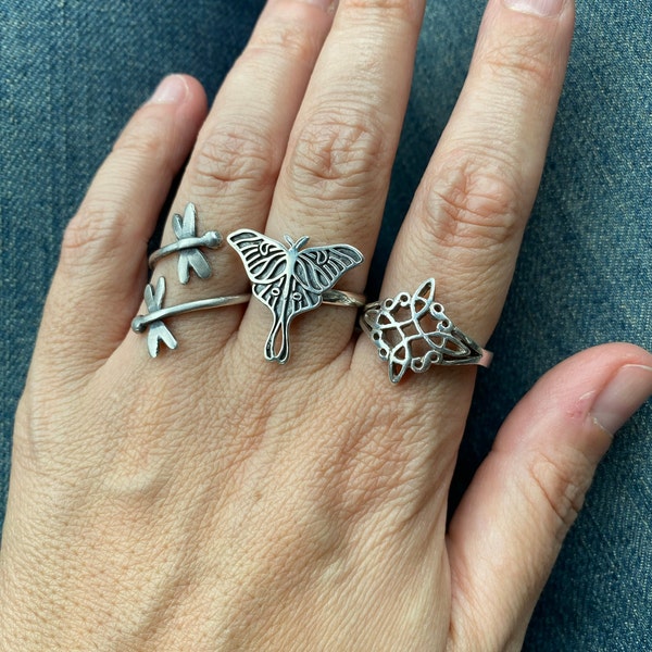 Sterling Silver Celtic Knot Ring.artisan Handmade.viking Celtic Ring ...