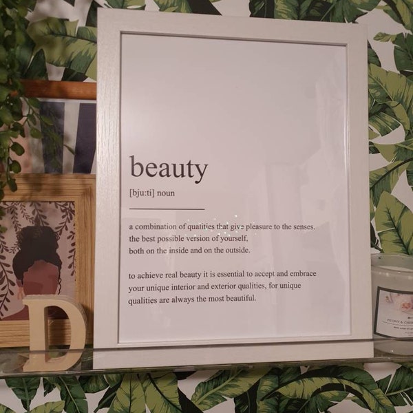 Beauty Definition, Printable, Wall Art, Printable Definition, Quote ...
