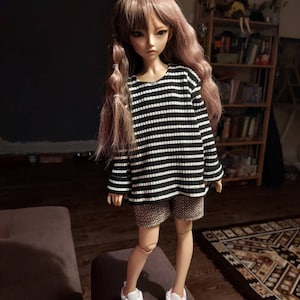 BJD Denim Jacket 1/3 1/4 70cm ID75 Outfit Clothes Hoodie | Etsy