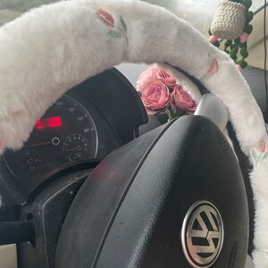 Short Plush Steer Wheel Cover, Universal Winter Warm Wheel Cover ...