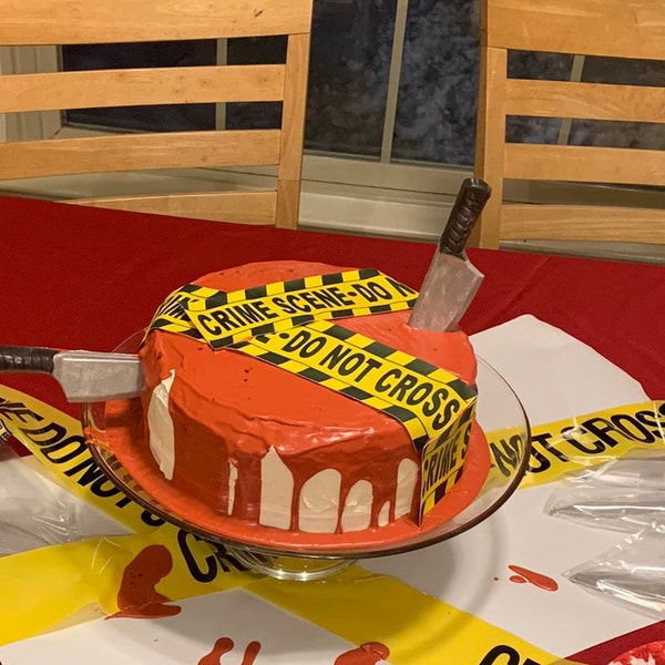 Crime Scene Tape Tape Edible Image Cake Strips Pre-cut - Birthday ...