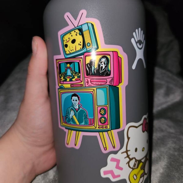 Horror Art Sticker, TV Sticker Decal, Classic Horror Stickers, Pop Art ...