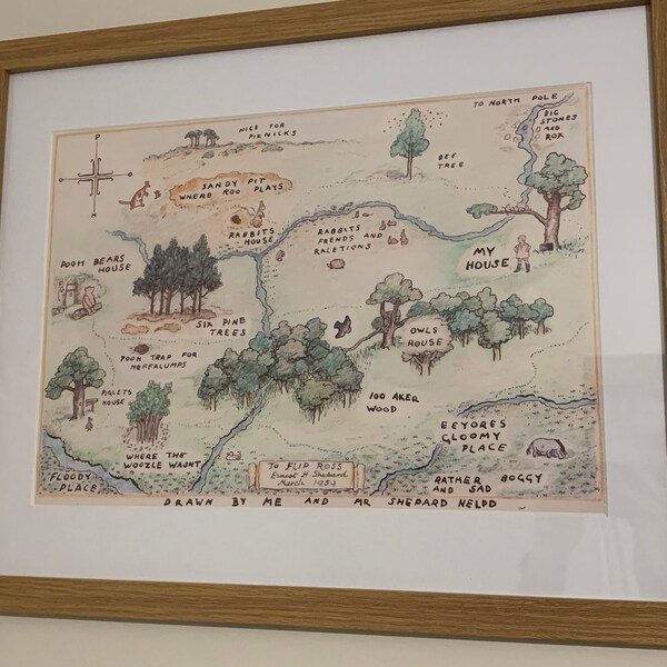 100 Aker Wood Map - Winnie the Pooh Print - Etsy