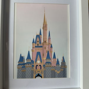 Walt Disney World Parks Line Art Disney Print Set of 4 More Colours - Etsy