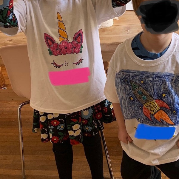 Custom Rocket Ship Coloring Shirt for Kids, Color Your Own Shirt ...