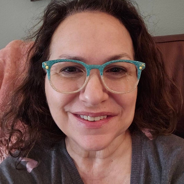 Glitter Seashore Eyeglass Toppers Made to Fit Eyeglasses Such as Pair ...