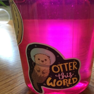 Otter Sticker, Otter Space, Colorful Stickers, Vinyl Decal, Die Cut ...