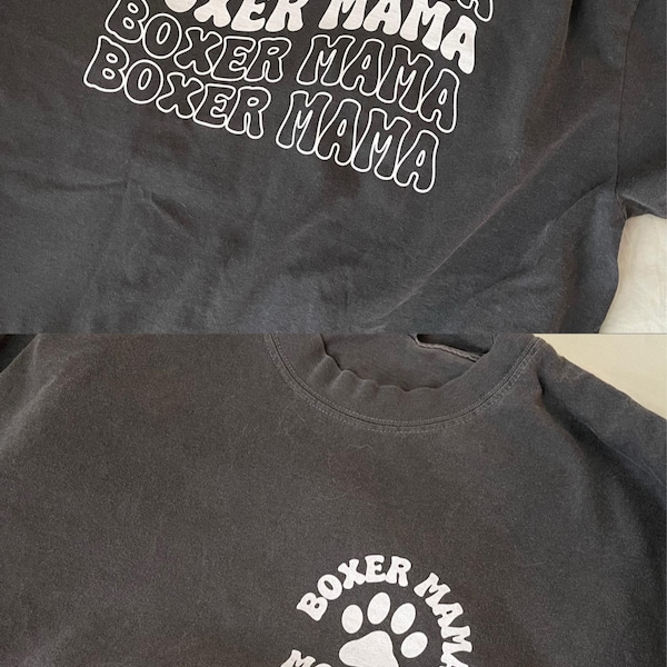 Custom Boxer Mama Shirt, Personalized Comfort Colors Boxer T-shirt, Dog ...