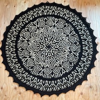 Spanish Mandala Overlay Crochet PATTERN Round Colorful Cushion Instant ...