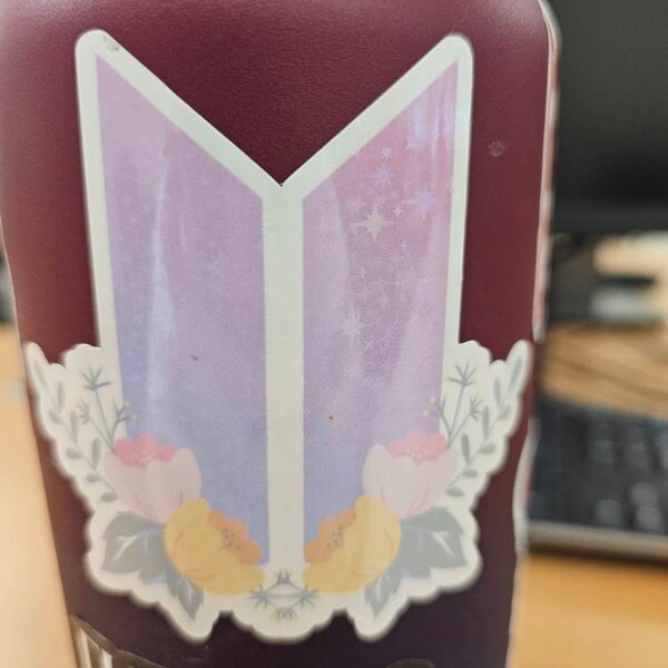 BTS LY E Flower White Opal Holographic Decal BTS Stickerbtss Merch bts ...