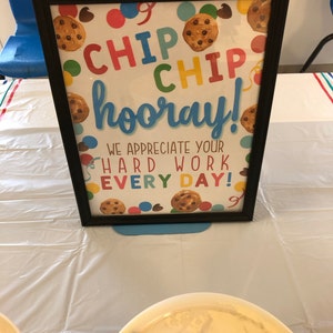Teacher Appreciation Cookie 8x10 Print Sign, Chip Chip Hooray Baked ...
