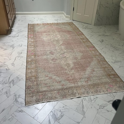 4x6 Turkish Rug,oushak Rug,neutral Vintage Rug,turkish Area Rug,wool ...