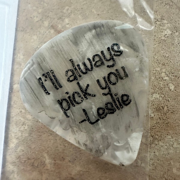 Personalized Celluloid Guitar Pick, One Pick, One Side Printed, Custom ...