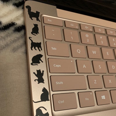 Cat Decals Cat Laptop Decals Tiny Black Cat Stickers Small - Etsy