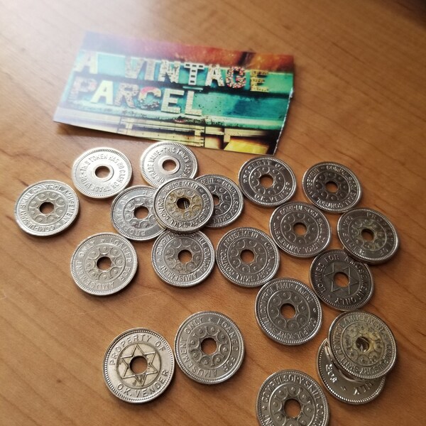 Vintage Arcade Tokens - Set of Tokens -vintage Tokens Old Coin - Coin ...