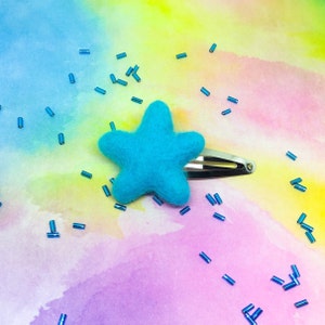 Felt Stars 3 to 4 Cm 10 Count Color: CYAN Wool Felt Stars - Etsy