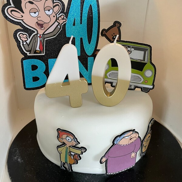 Mr Bean Themed Cake Topper Set! Birthday / Personalised / Custom ...