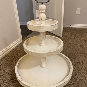 2 Tier Rectangle Tiered Tray Rustic Cottage Farmhouse and - Etsy