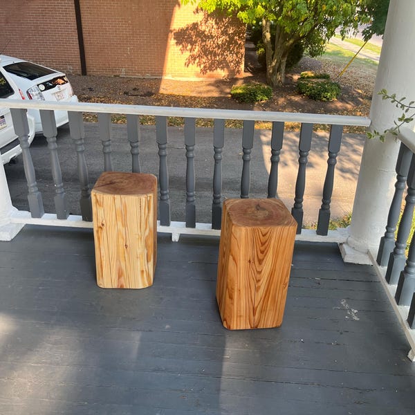 Tall 22" Lodgepole Pine Stump/side Table - Etsy