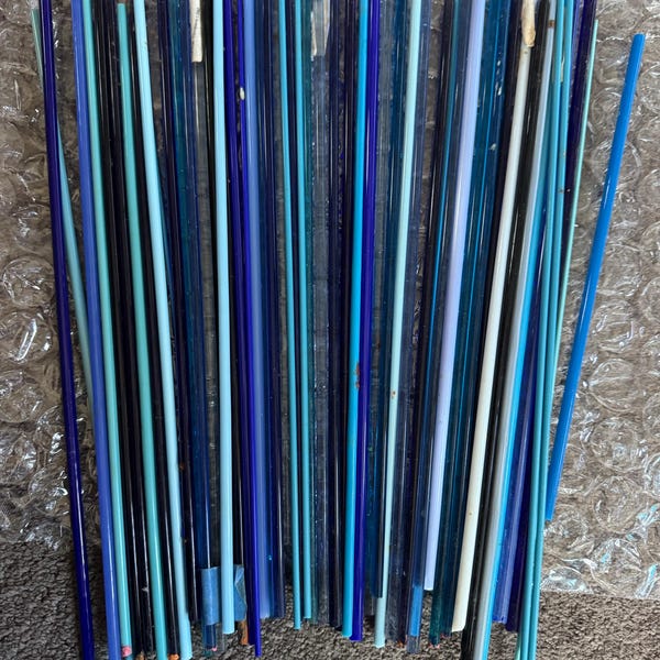 Stained Glass Panel in Shades of Blue - Etsy