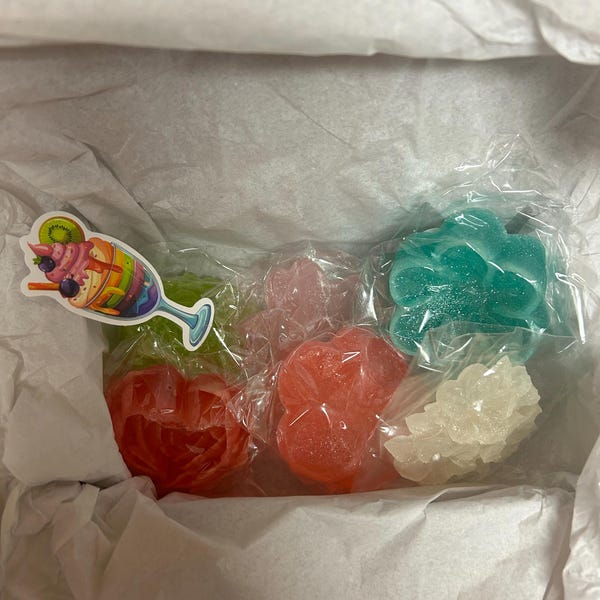 Edible Crystal Candy Flower Bouquet: Kohakutou Vegan Jelly Candies ...
