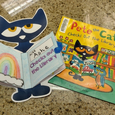 Pete the Cat Checks Out the Library: Book Craft Reading Activity Back ...