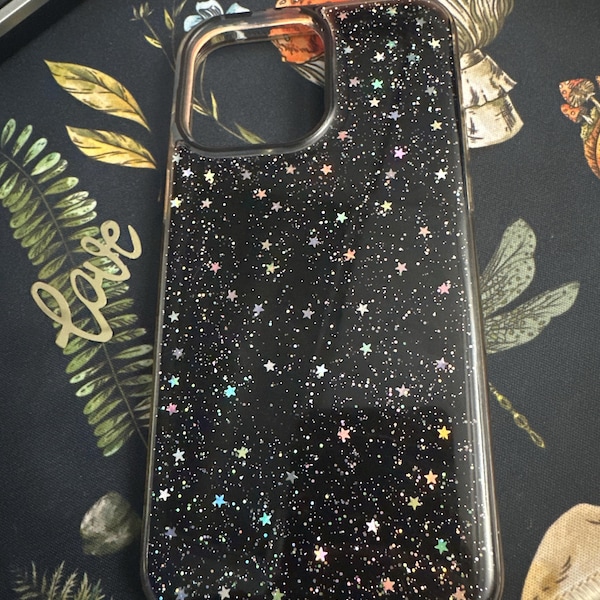 IPhone 15 Celestial Space Astronomy Case Holographic Stars Glitter ...