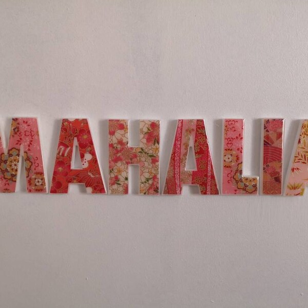 Decorative Letters for Kid's Room - Shades of Red & Pink - Etsy