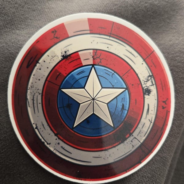 Captain America Shield Sticker | Marvel Super Hero Sticker Decal Gift ...