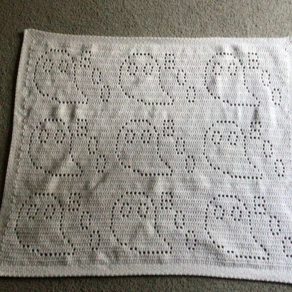 Filet Crochet Blanket Pattern Cancer Awareness Ribbon Blanket Crochet ...
