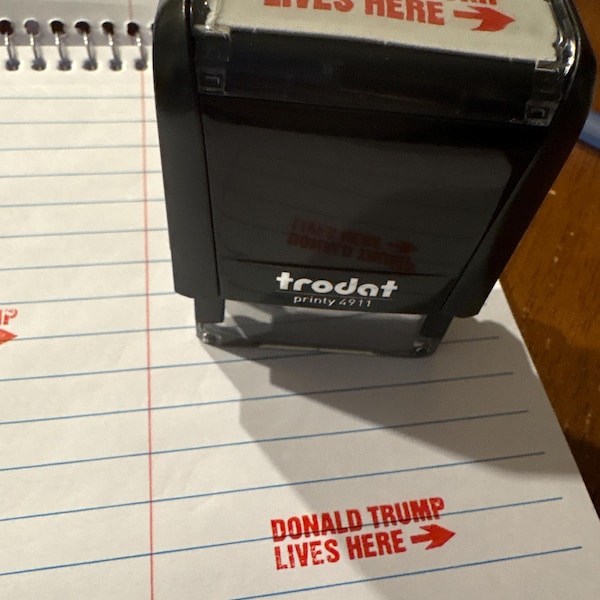 Donald Trump Lives Here Self-inking Stamp - 3/4" X 1-7/8" - Patriotic ...