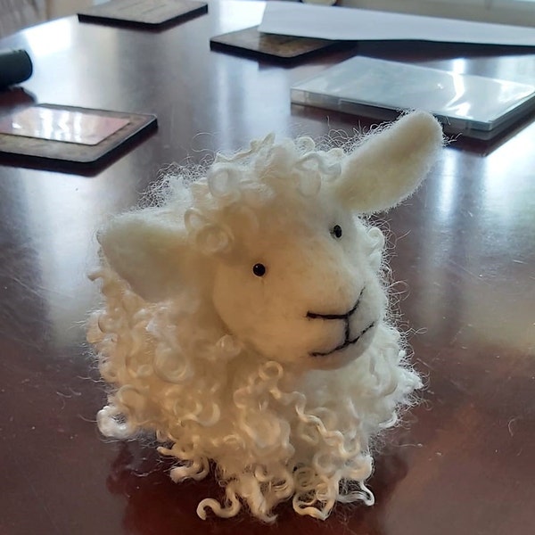Sheep Needle Felting Kit for Beginners - DIY Wool Craft Kit - Perfect ...