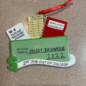 Starting New Job Personalized Christmas Ornament My 1st Job ...