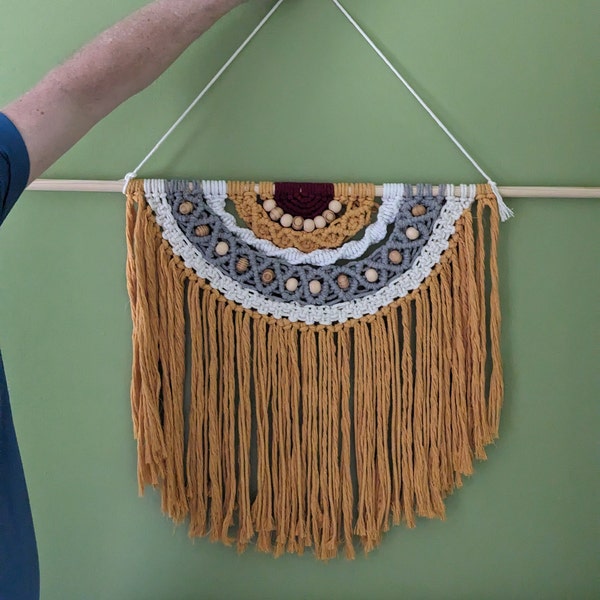 MACRAME PATTERN / Macrame Rug Tutorial / Round Mandala-inspired Rug ...