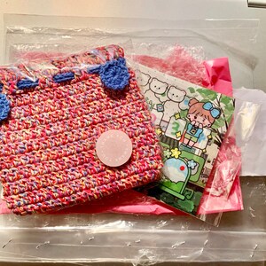 Crochet Portable Mirror Cover for Bag Charm, Handmade Compact Mirror ...