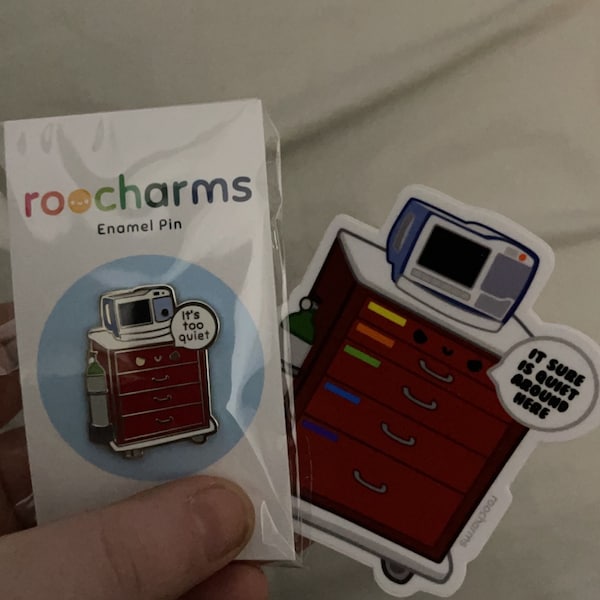 Crash Cart Enamel Pin, Nurse, Doctor, Rapid Response, Code Blue, RRT ...