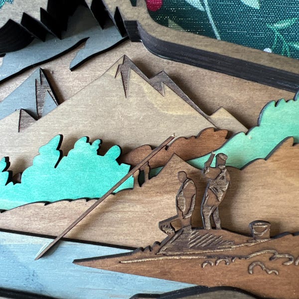 Fish Layered 3D Art Decor, Fathers Day Gift, Man Cave Decor, Fishing ...