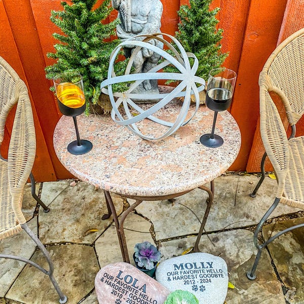 Family Tree Written in Stone- Custom Carved River Rock Garden ...