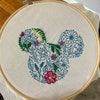 Flower Mickey Embroidery Pattern Floral Embroidery Pattern Mickey Hoop ...